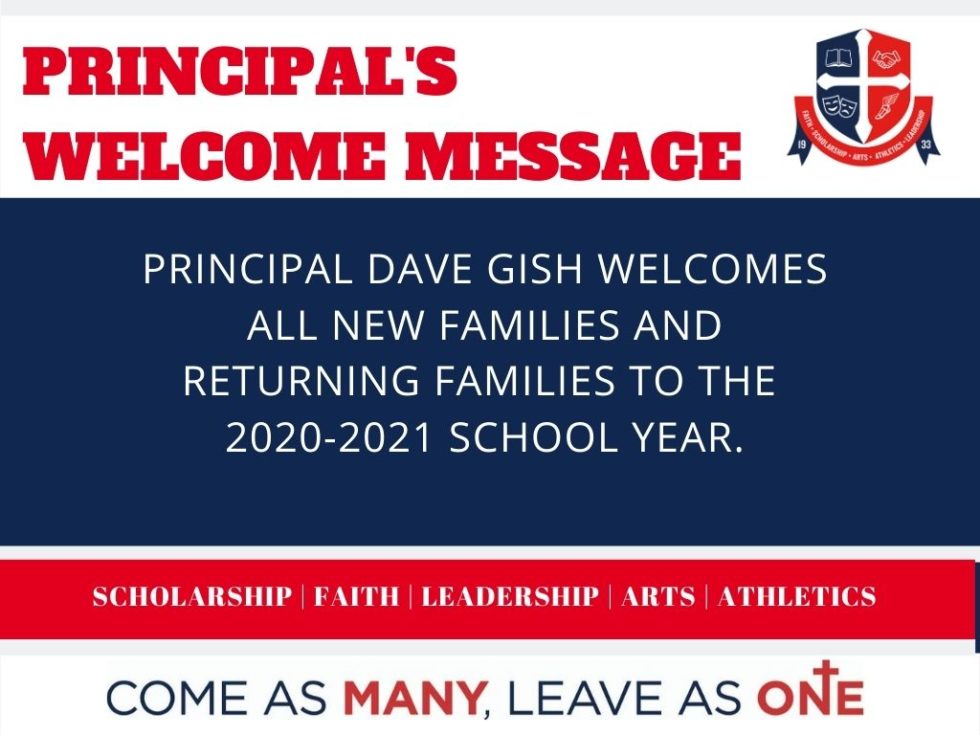 principal welcome message - St. Henry District High School