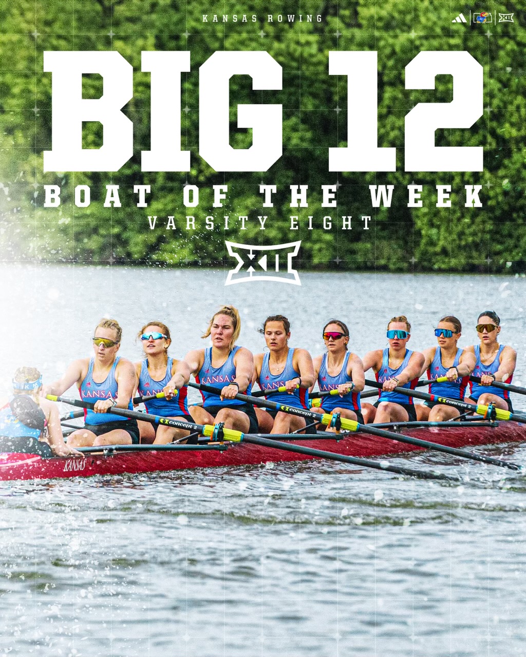 Kansas Rowing's First Eight Earns Big 12 Boat of the Week Honors ...