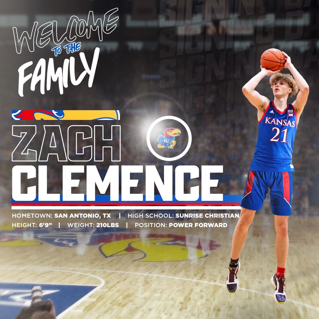 Zach Clemence Signs with Kansas Men’s Basketball - University of Kansas