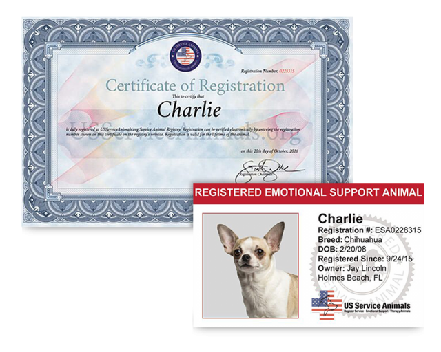 Registration Certificate & Pet ID Card For Your ESA | Basic Package
