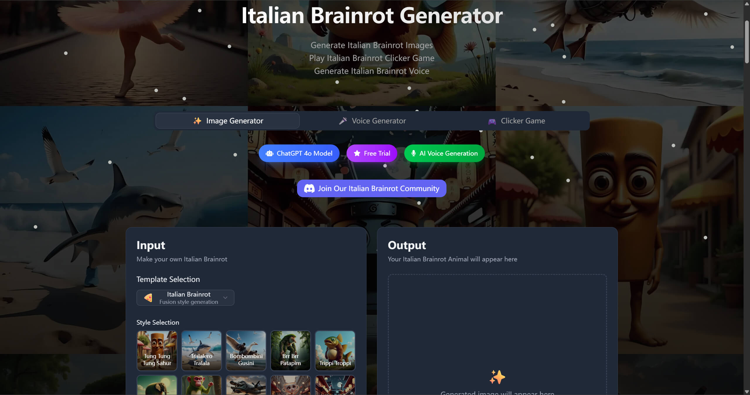Italian Brainrot Generator: Create Unique Italian Brainrot Animals and ...