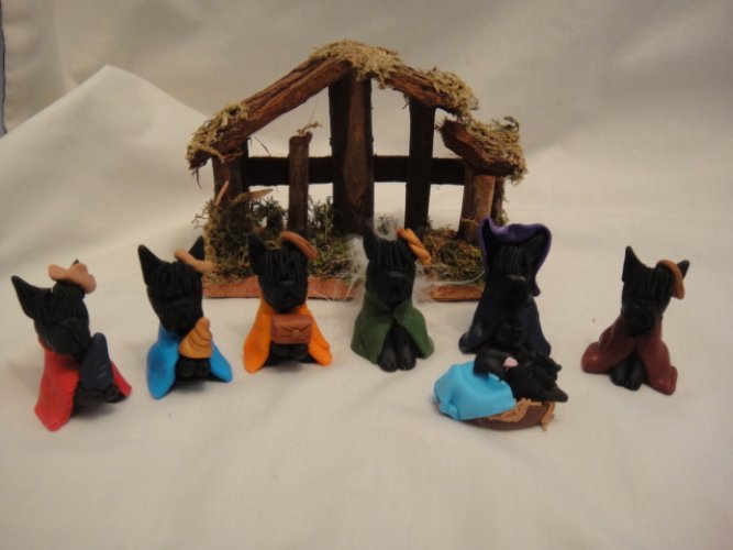 Scottie Clay Nativity Set Extra Pieces 3 Wiseman and Shepard - Touch of ...