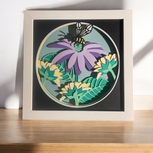 3D Layered Bumble Bee Shadow Box - Touch of Artisan - Handmade Products ...