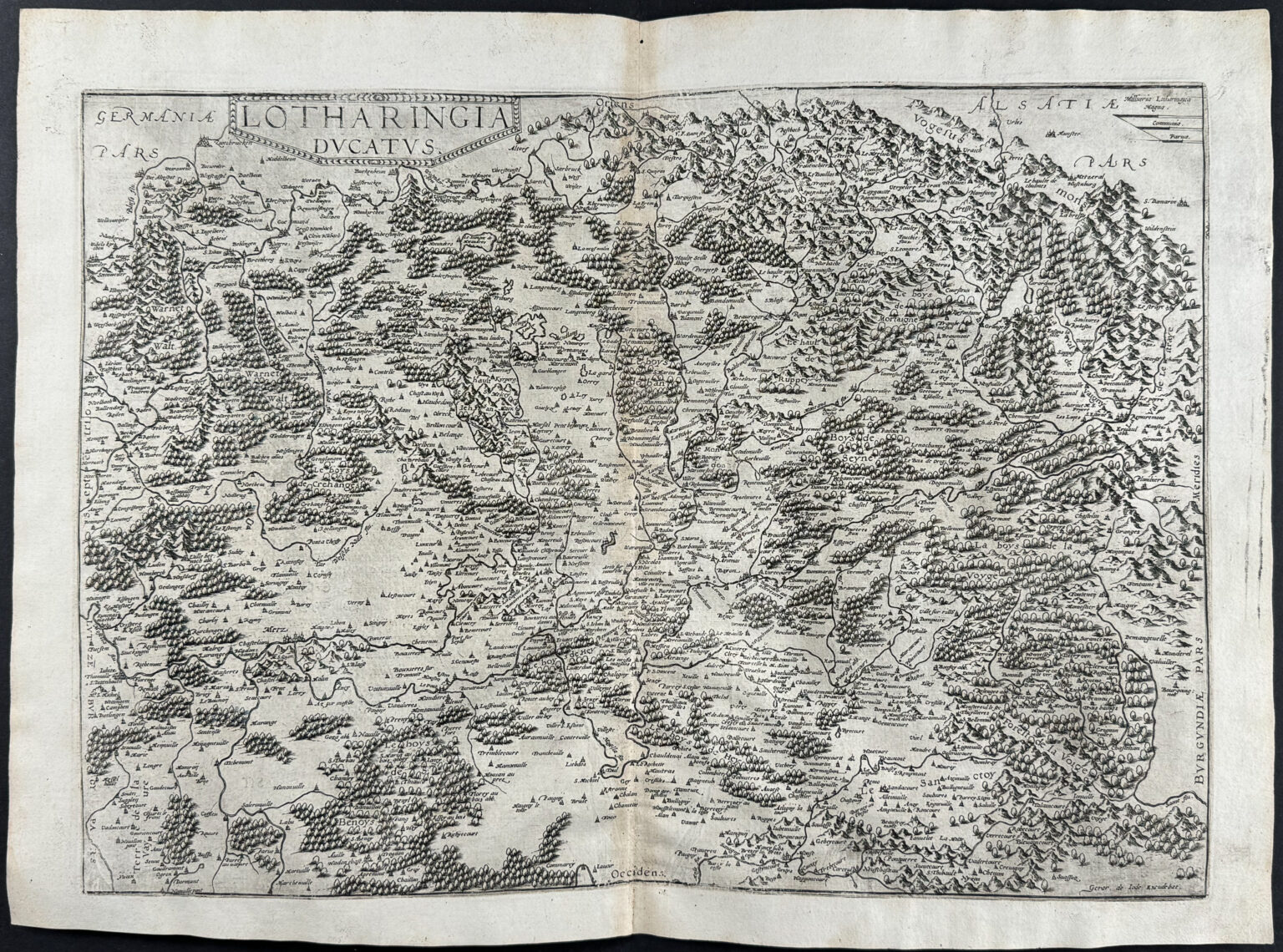 Map of Lorraine, France (Lotharingia Ducatus) | Trillium Rare Prints