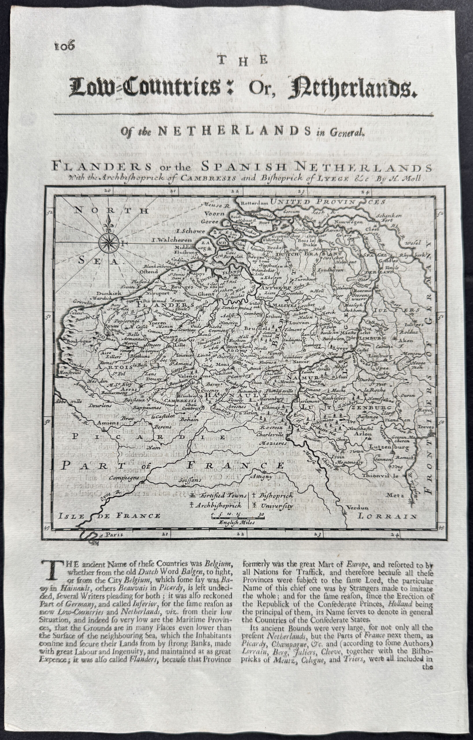 Map of Low Countries or Netherlands | Trillium Rare Prints
