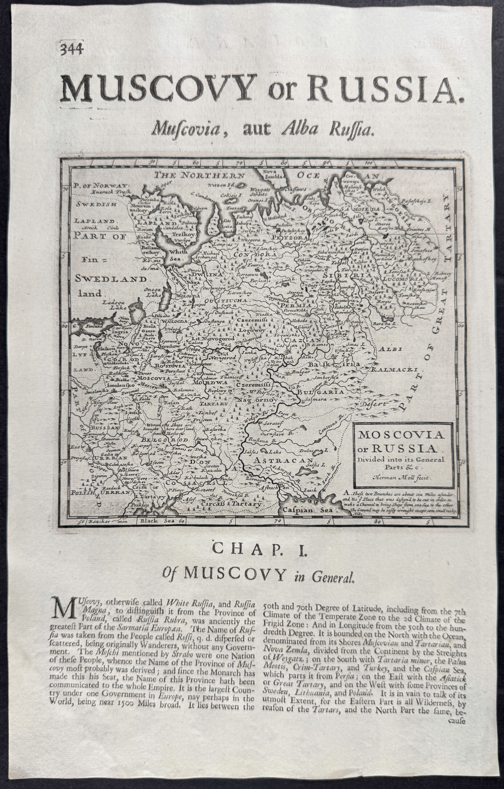 Map of Muscovy or Russia | Trillium Rare Prints