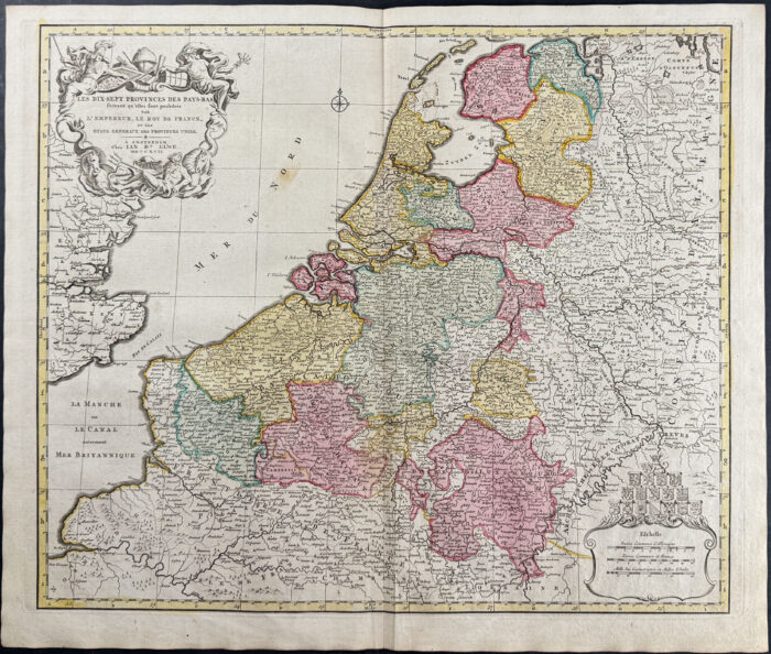 Map of the Seventeen Provinces of the Low Countries (Netherlands ...