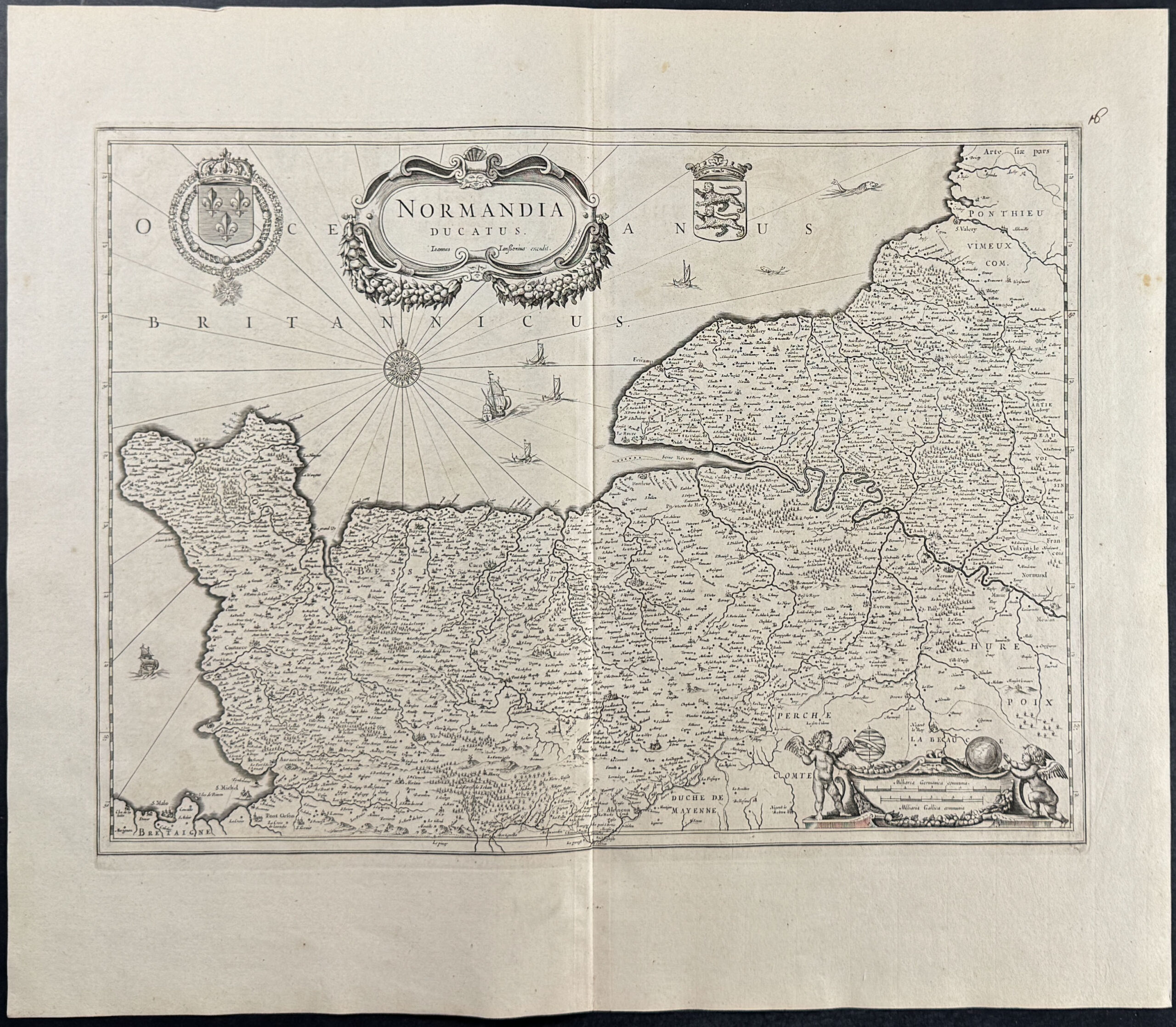 Map of Normandy, France | Trillium Rare Prints