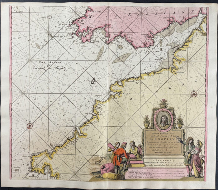 Compass Map of the West Coast of England (Cornwall & Wales) | Trillium ...