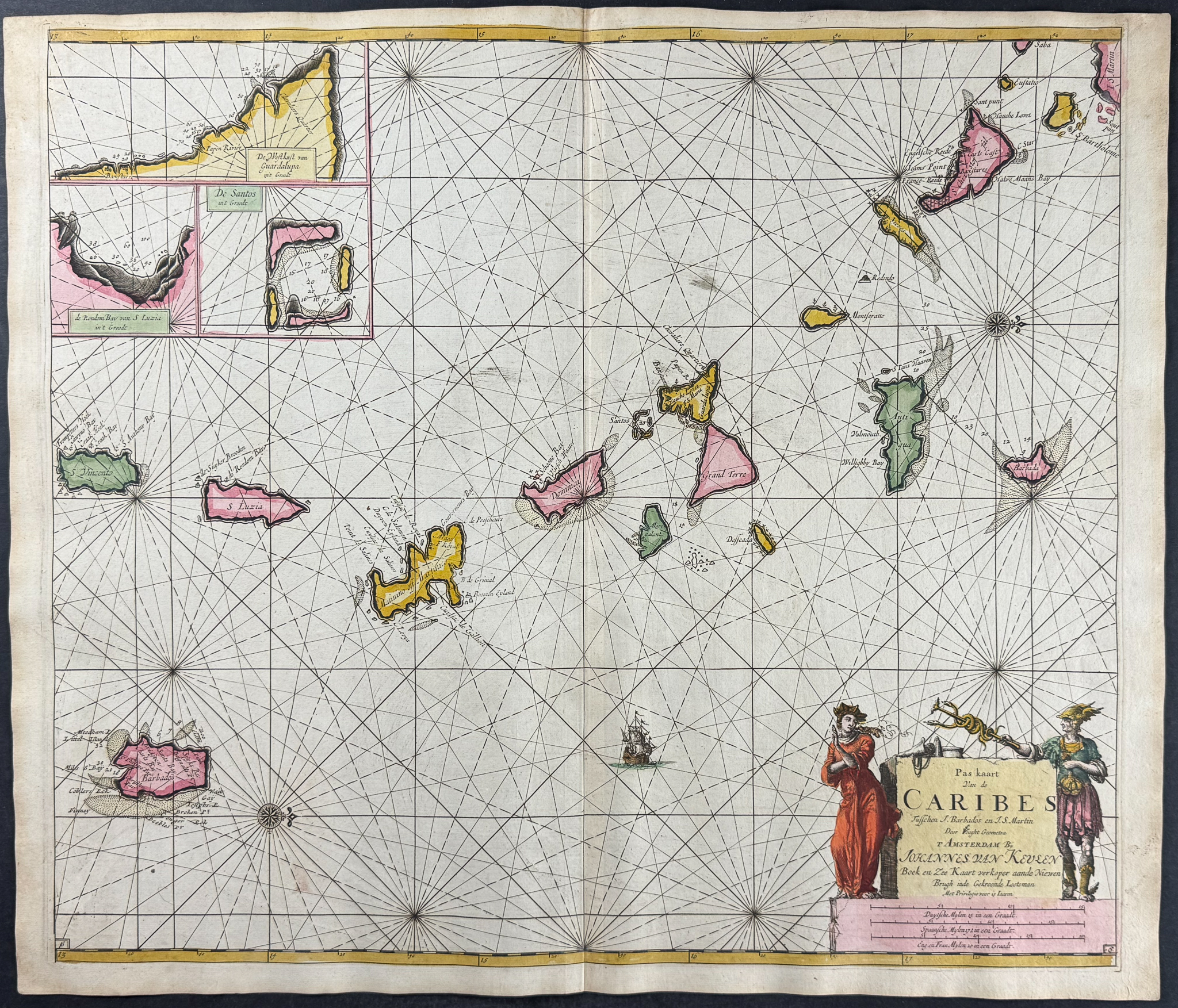 Map of the Caribbean (Lesser Antilles) | Trillium Rare Prints