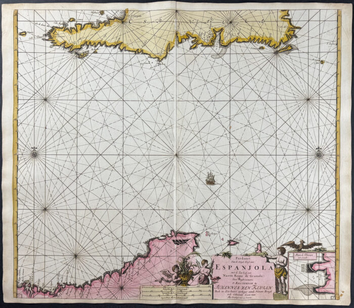 Coastal Map of Espanola | Trillium Rare Prints
