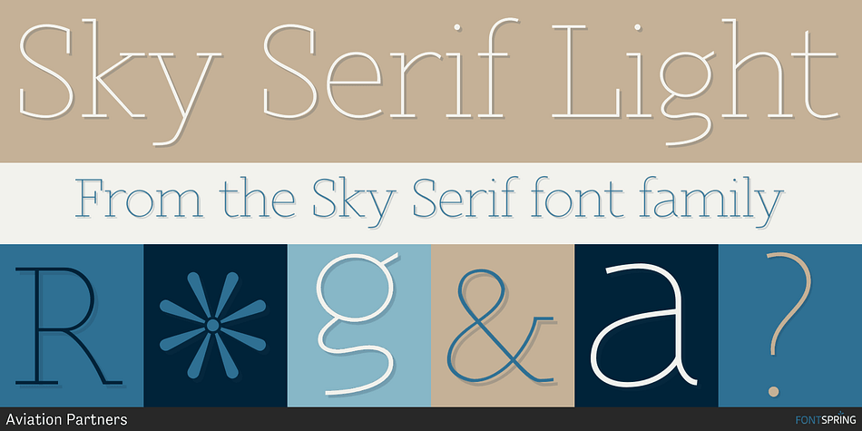 Sky Serif Font Family by Aviation Partners | Font Bros