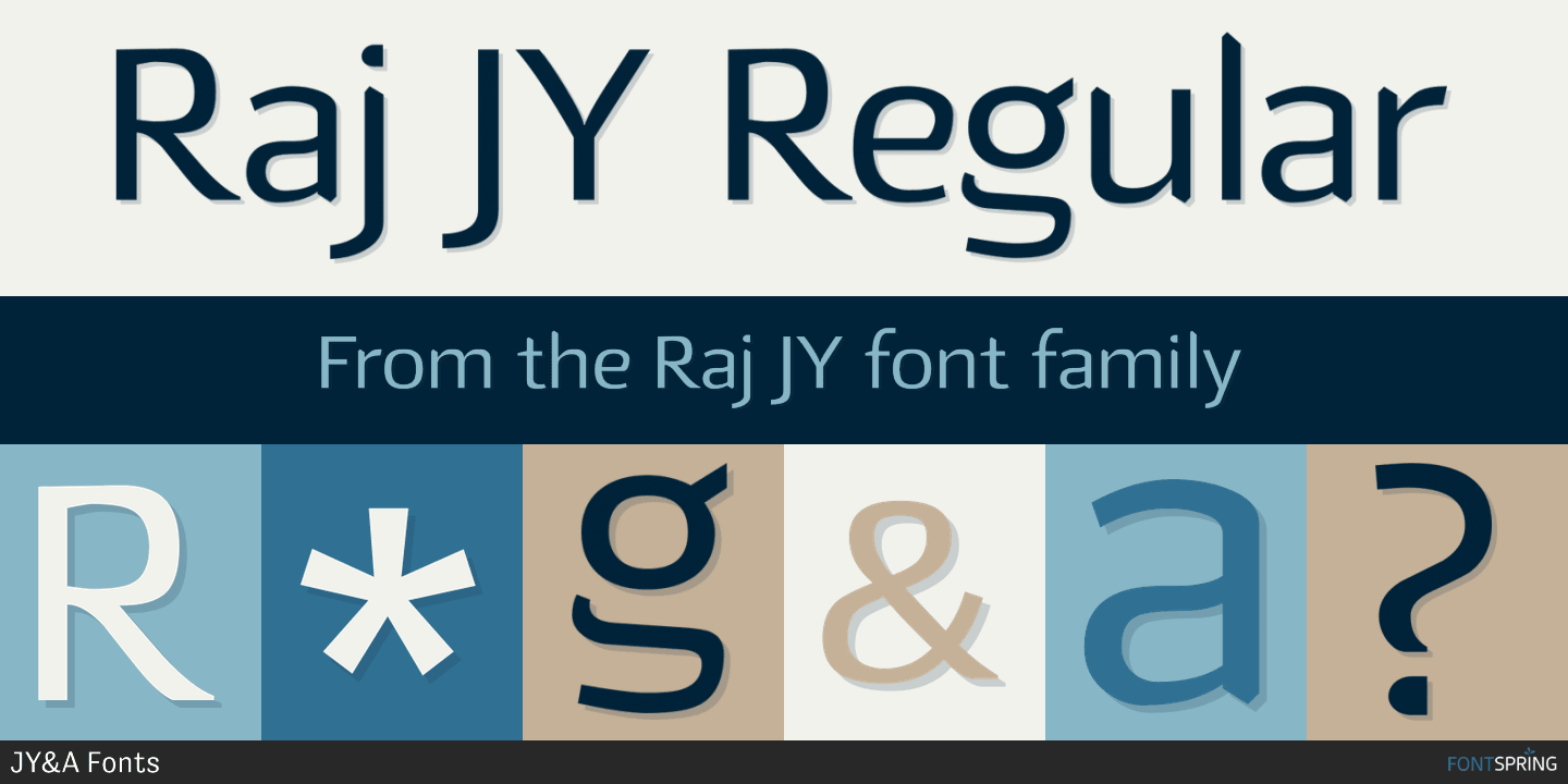JY Raj Font Family by JY&A | Font Bros