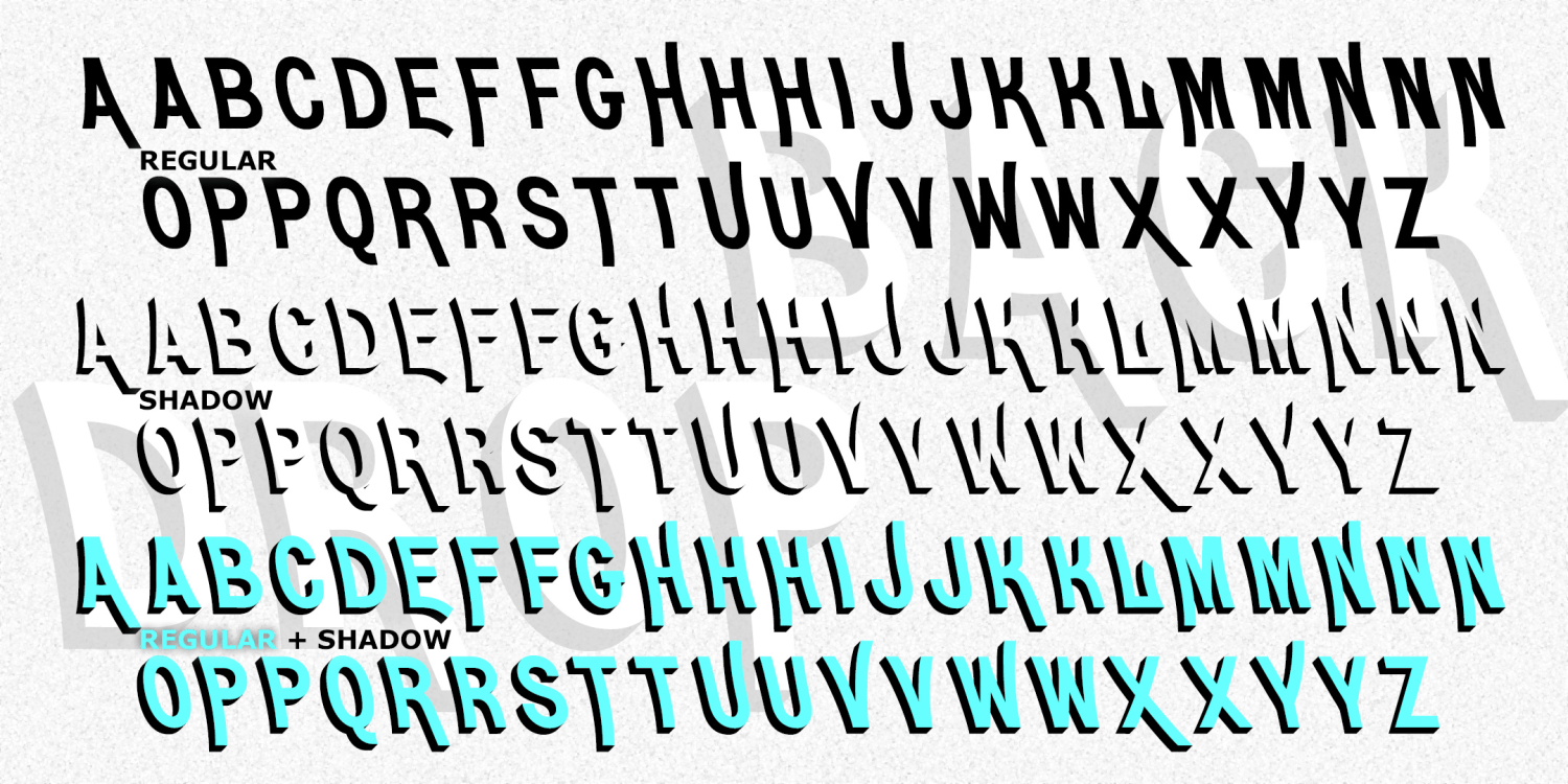 Backdrop Font Family by Harold's Fonts | Font Bros