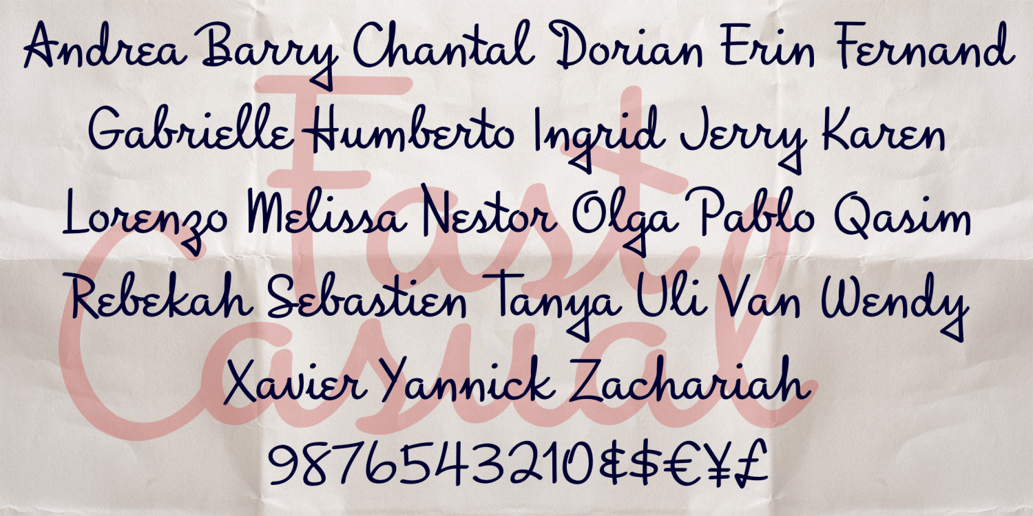 Fast Casual Font Family by Harold's Fonts | Font Bros