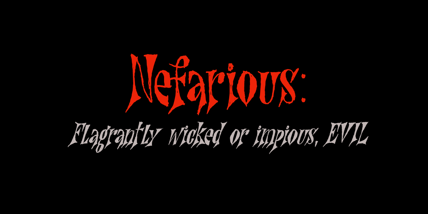 Nefarious Font Family by Hanoded | Font Bros