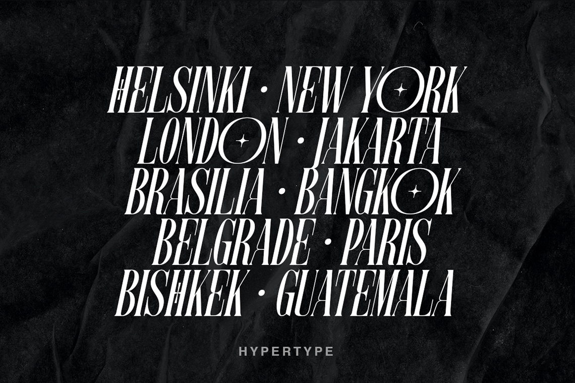 Hypertype Font Family by Fargun Studio | Font Bros