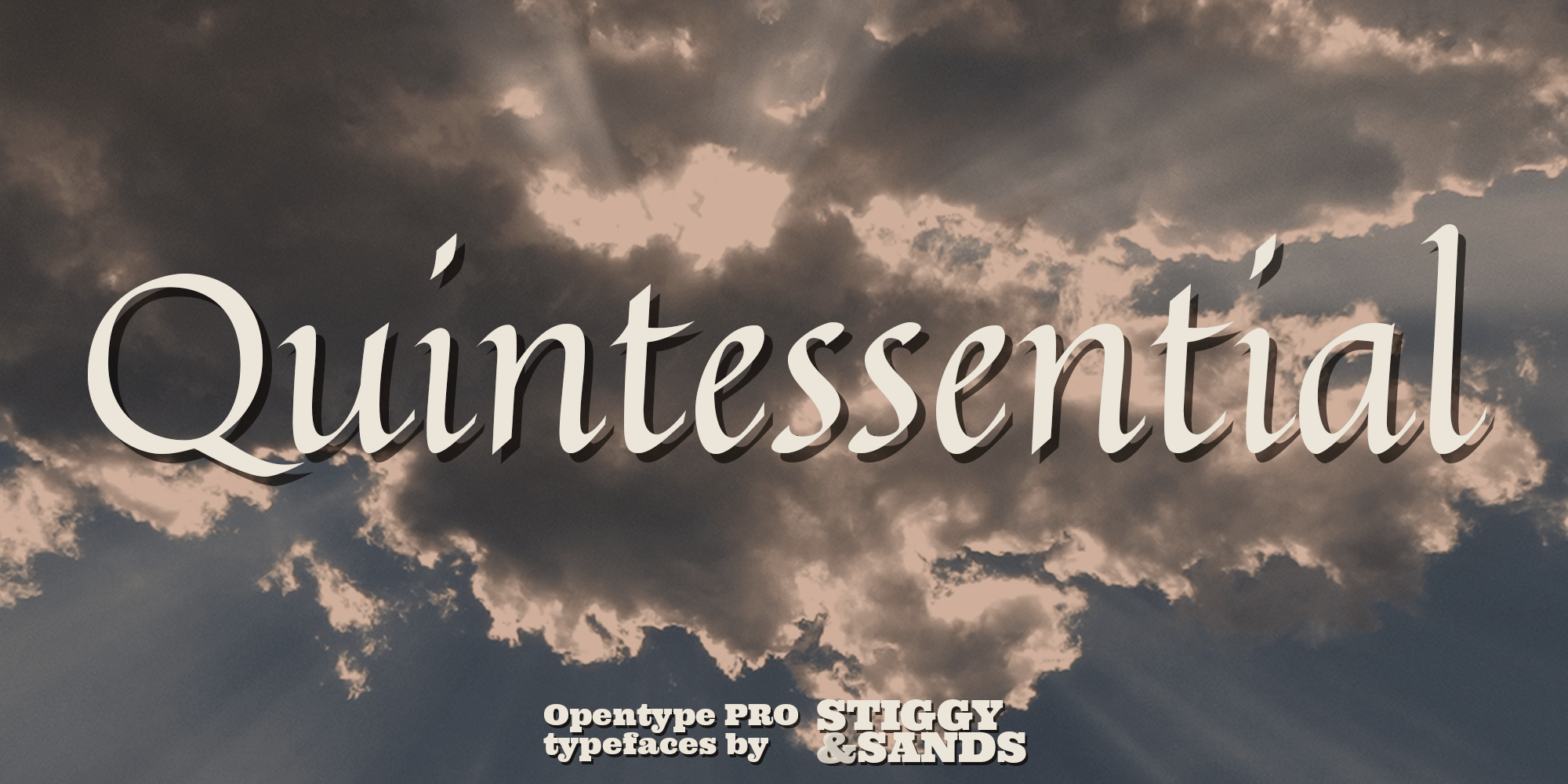 Quintessential Pro Font Style by Stiggy & Sands | Font Bros