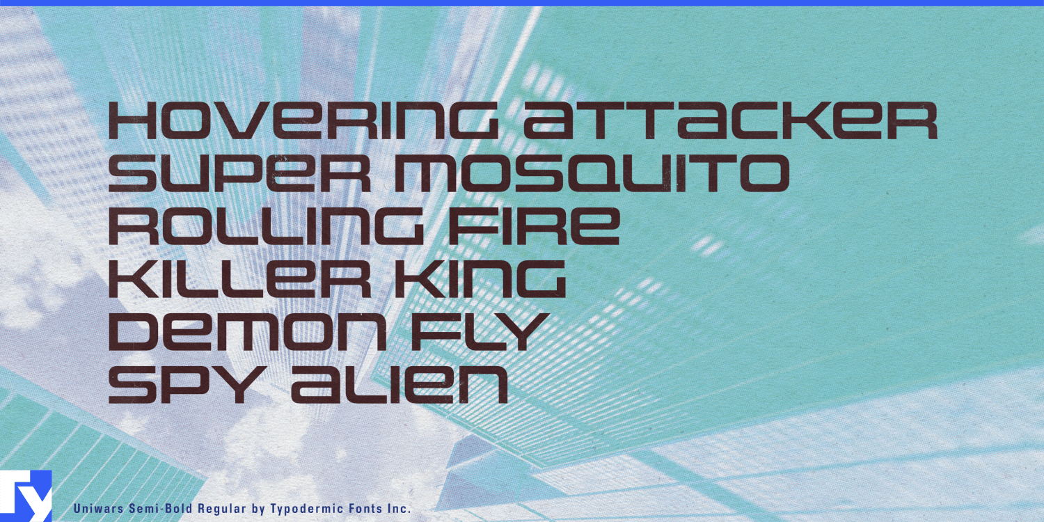 Uniwars Font Family by Typodermic | Font Bros