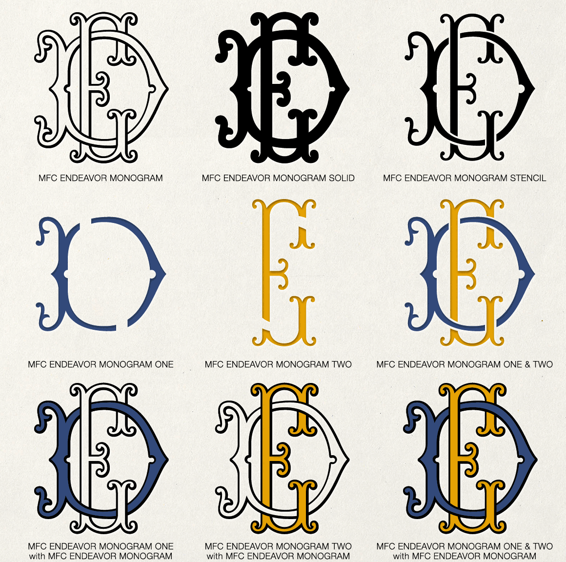 MFC Endeavor Monogram Font Family by Monogram Fonts Co. | Font Bros