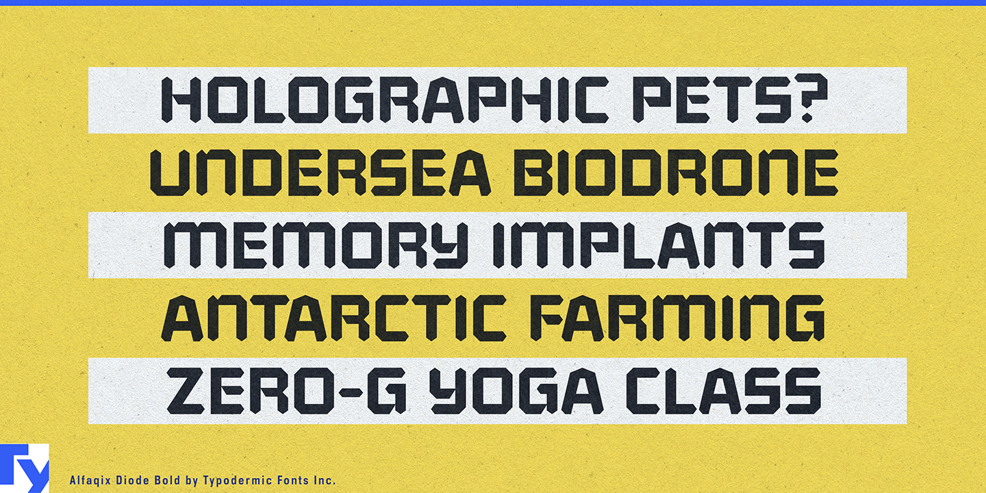 Alfaqix Diode Font Family by Typodermic | Font Bros