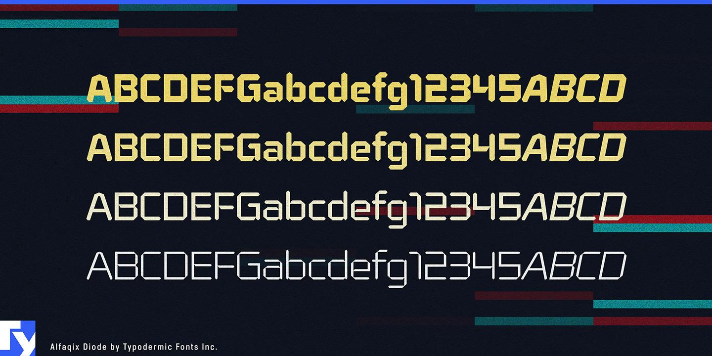 Alfaqix Diode Font Family by Typodermic | Font Bros