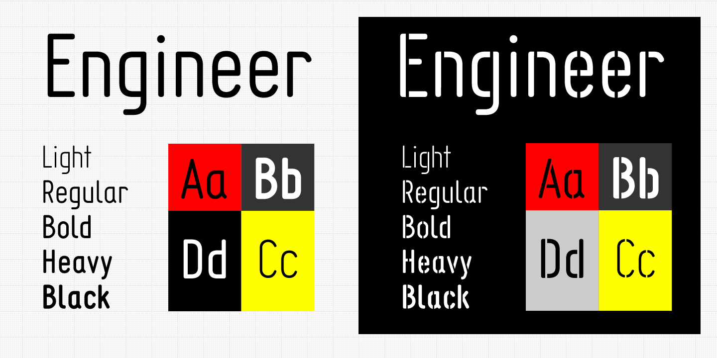 Engineer Font Family by GRIN3 (Nowak) | Font Bros