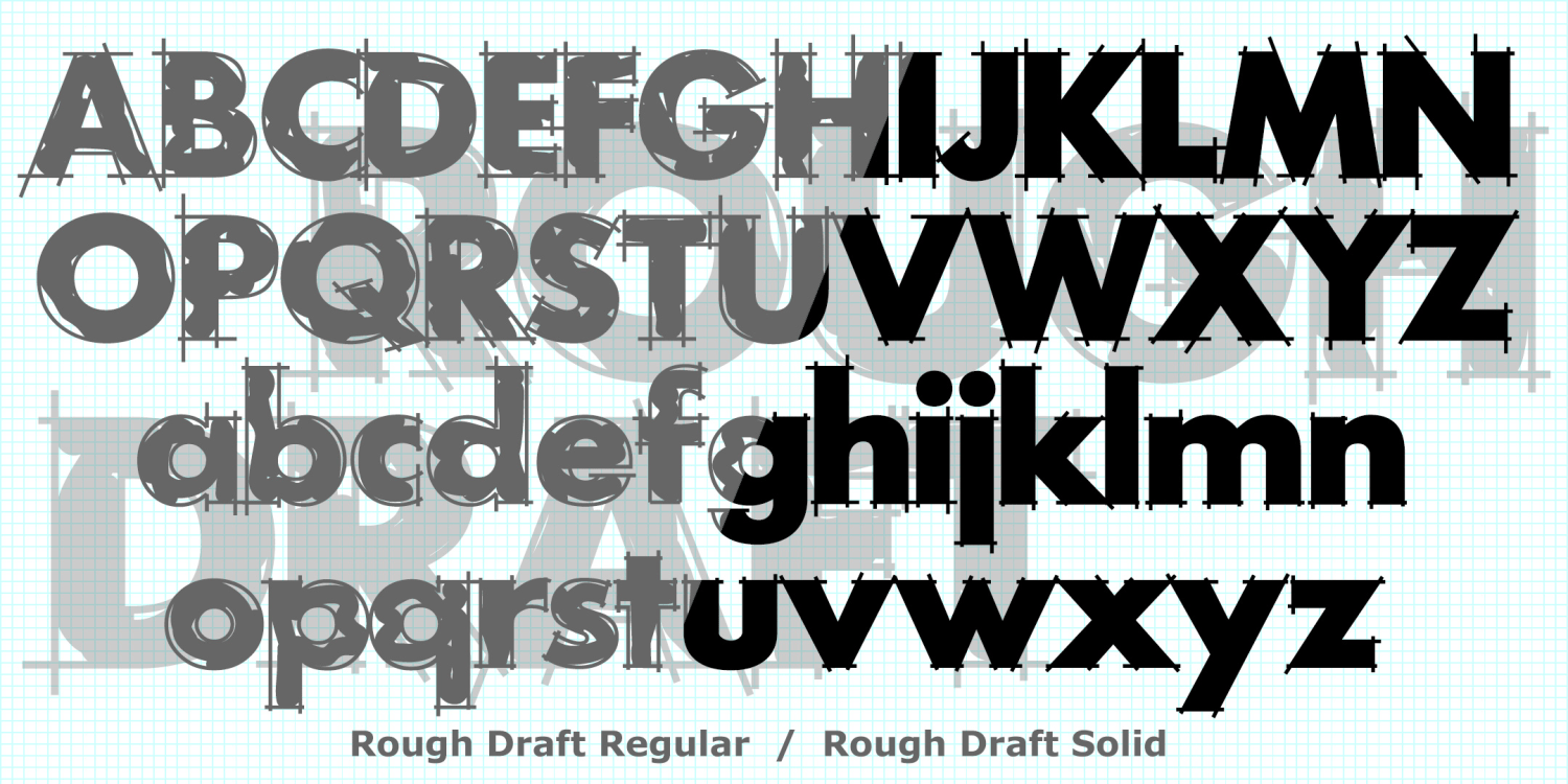 Rough Draft Font Family by Harold's Fonts | Font Bros