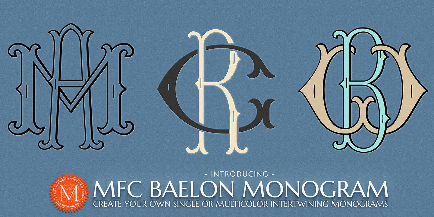 Baelon Monogram Font Family by Monogram Fonts Co | Font Bros