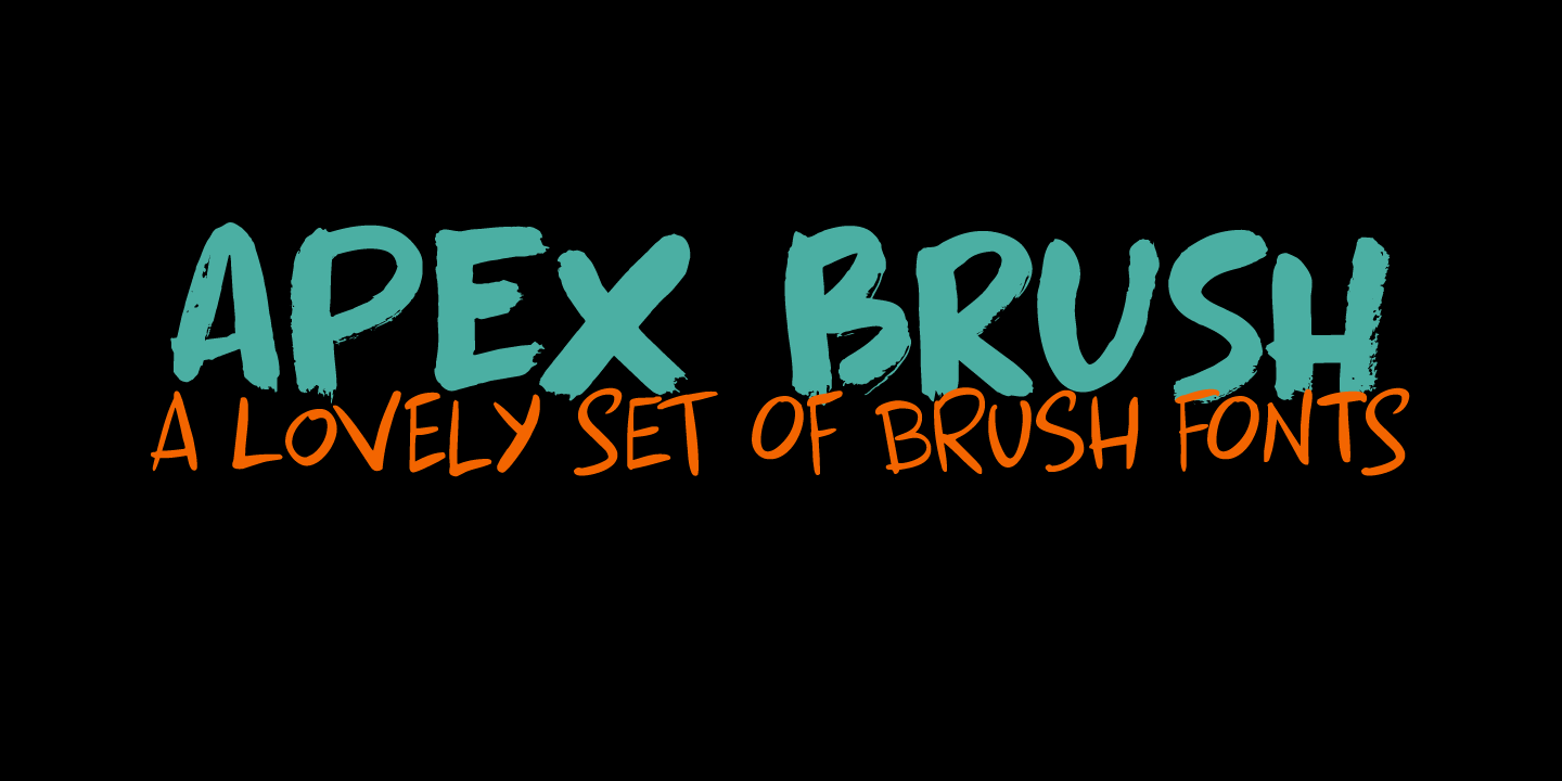 Apex Brush Font Family by Hanoded | Font Bros