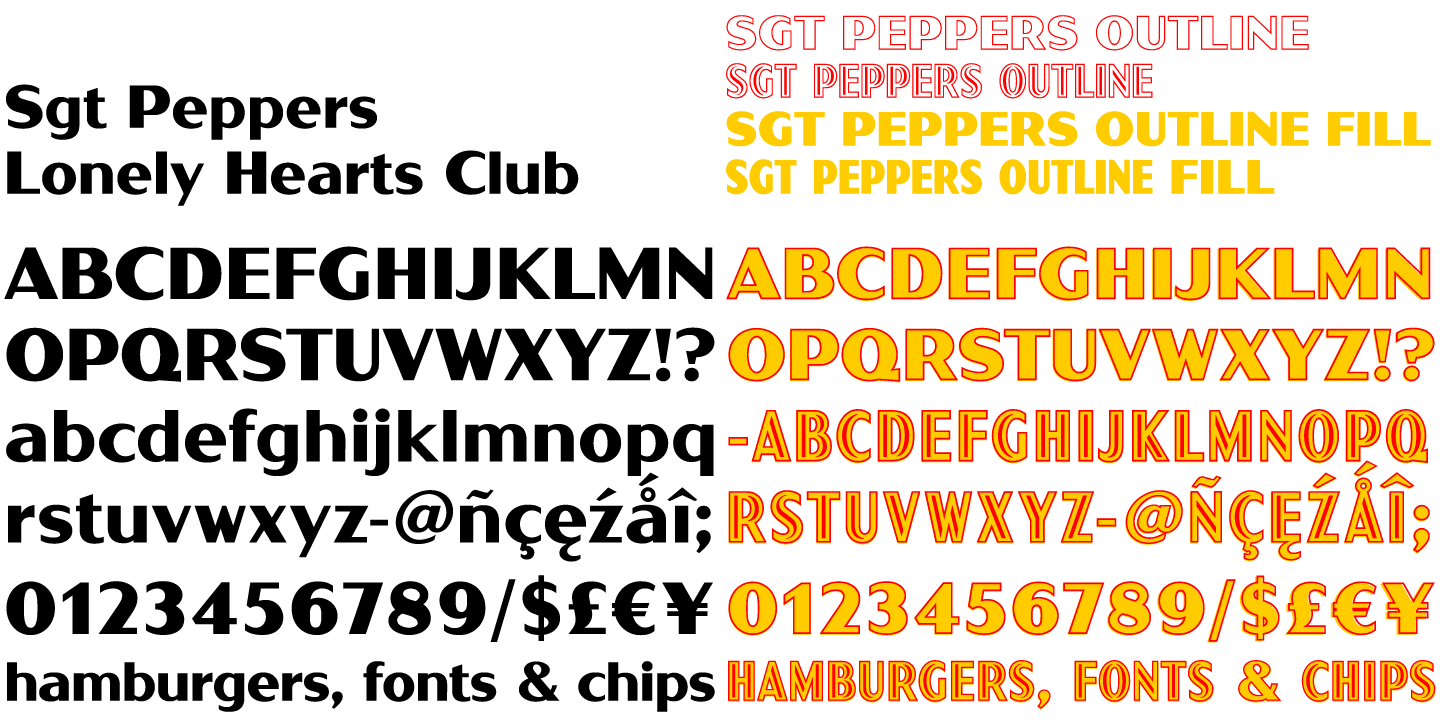 Sgt Peppers Font Family by K-Type | Font Bros