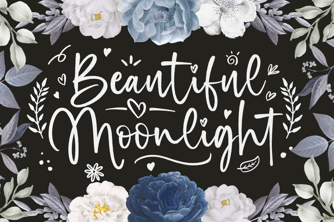 Beautiful Moonlight Font Family by Fargun Studio | Font Bros