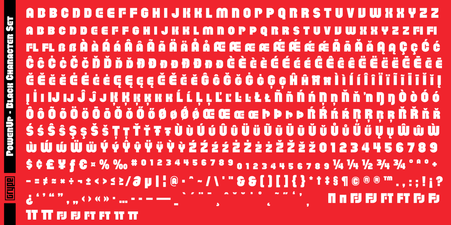 PowerUp Font Family by Grype | Font Bros