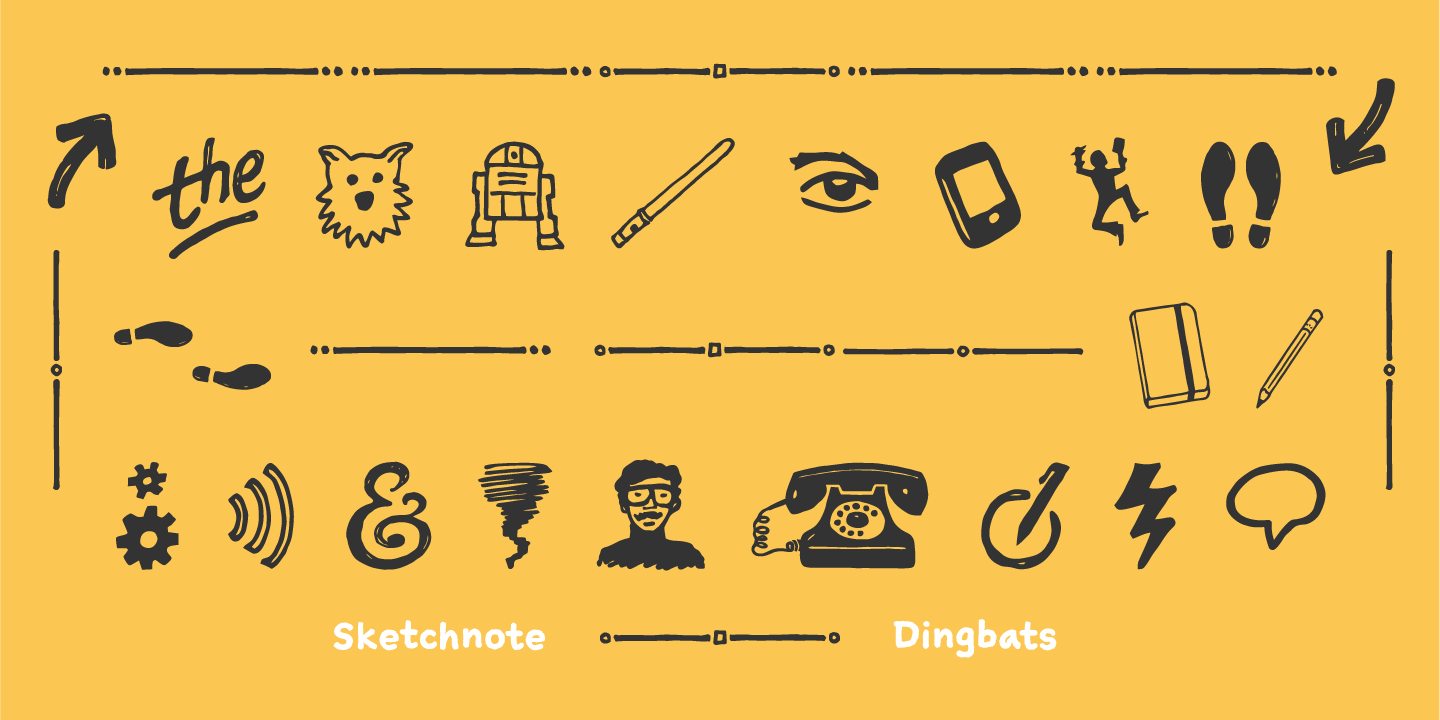 Sketchnote Font Family by Delve Fonts | Font Bros