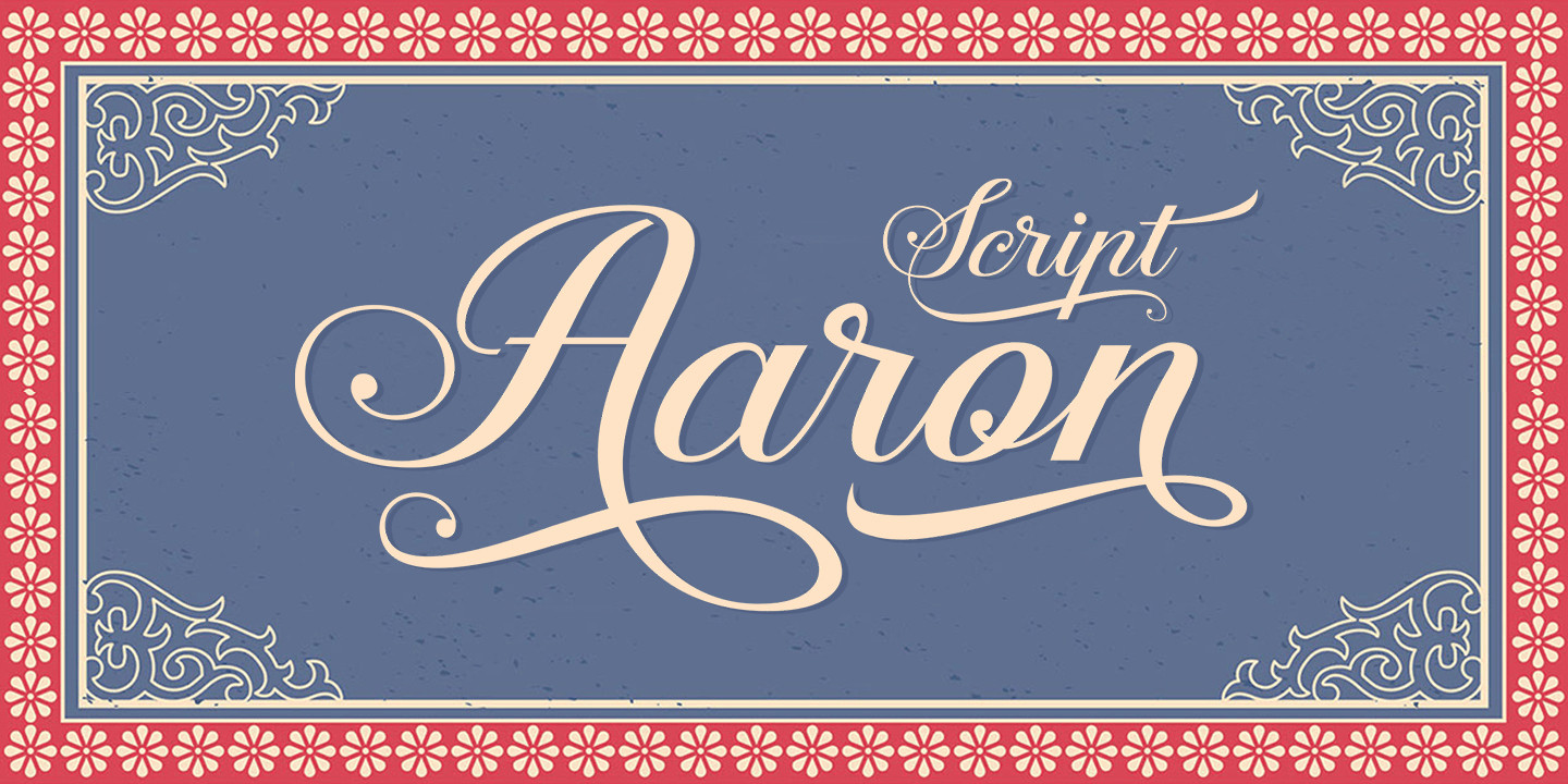 Aaron Script Font Family by Seniors Studio | Font Bros