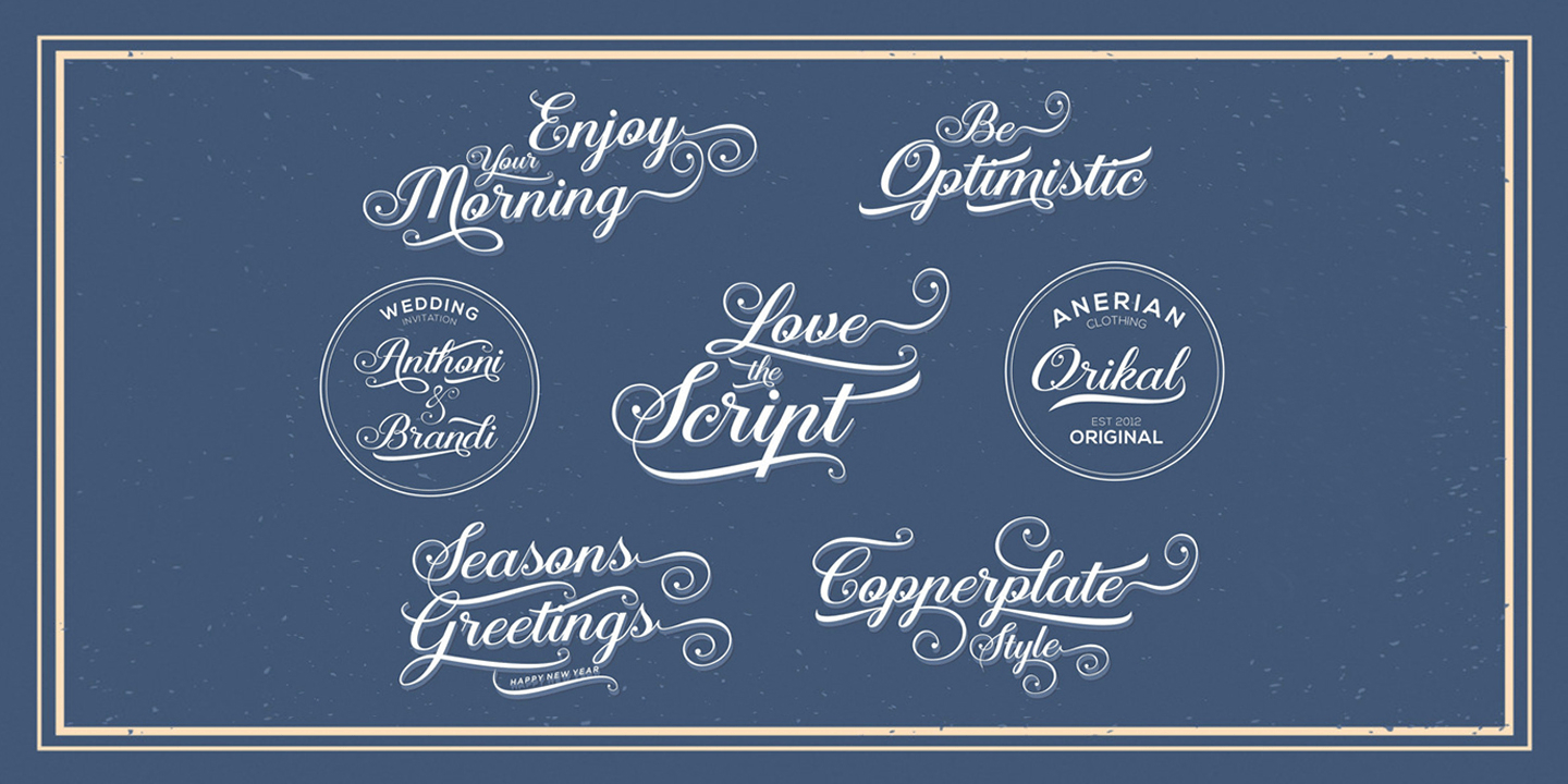 Aaron Script Font Family by Seniors Studio | Font Bros