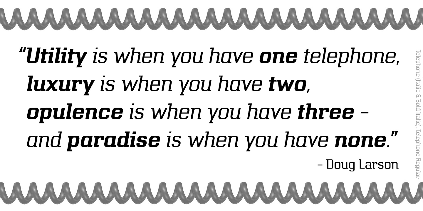 Telephone Font Family by K-Type | Font Bros