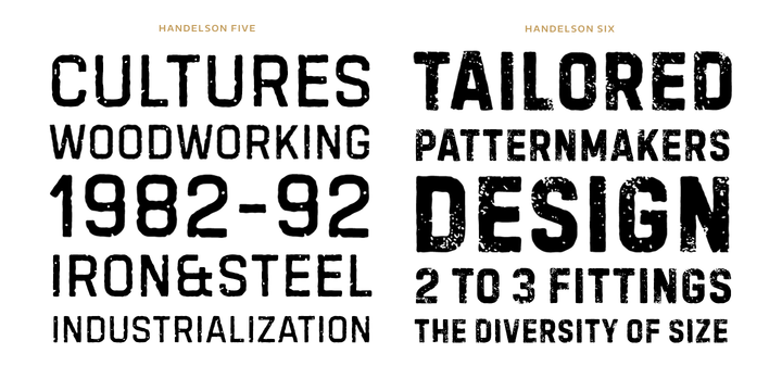 Handelson Three Font Style by Mika Melvas | Font Bros