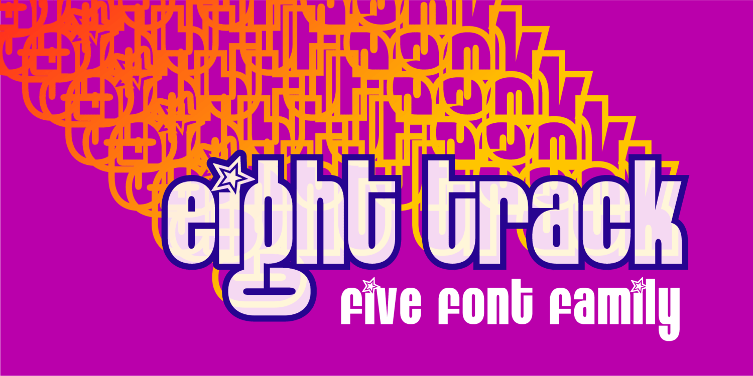 Eight Track Font Family by Fontalicious | Font Bros