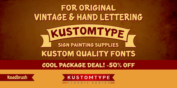 Roadbrush Font Family by Kustomtype | Font Bros