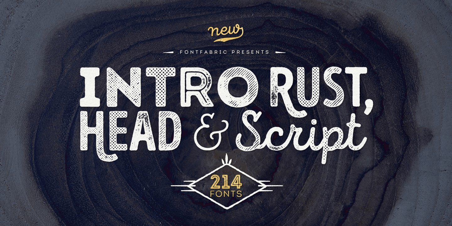 Intro Rust Font Family by Fontfabric | Font Bros