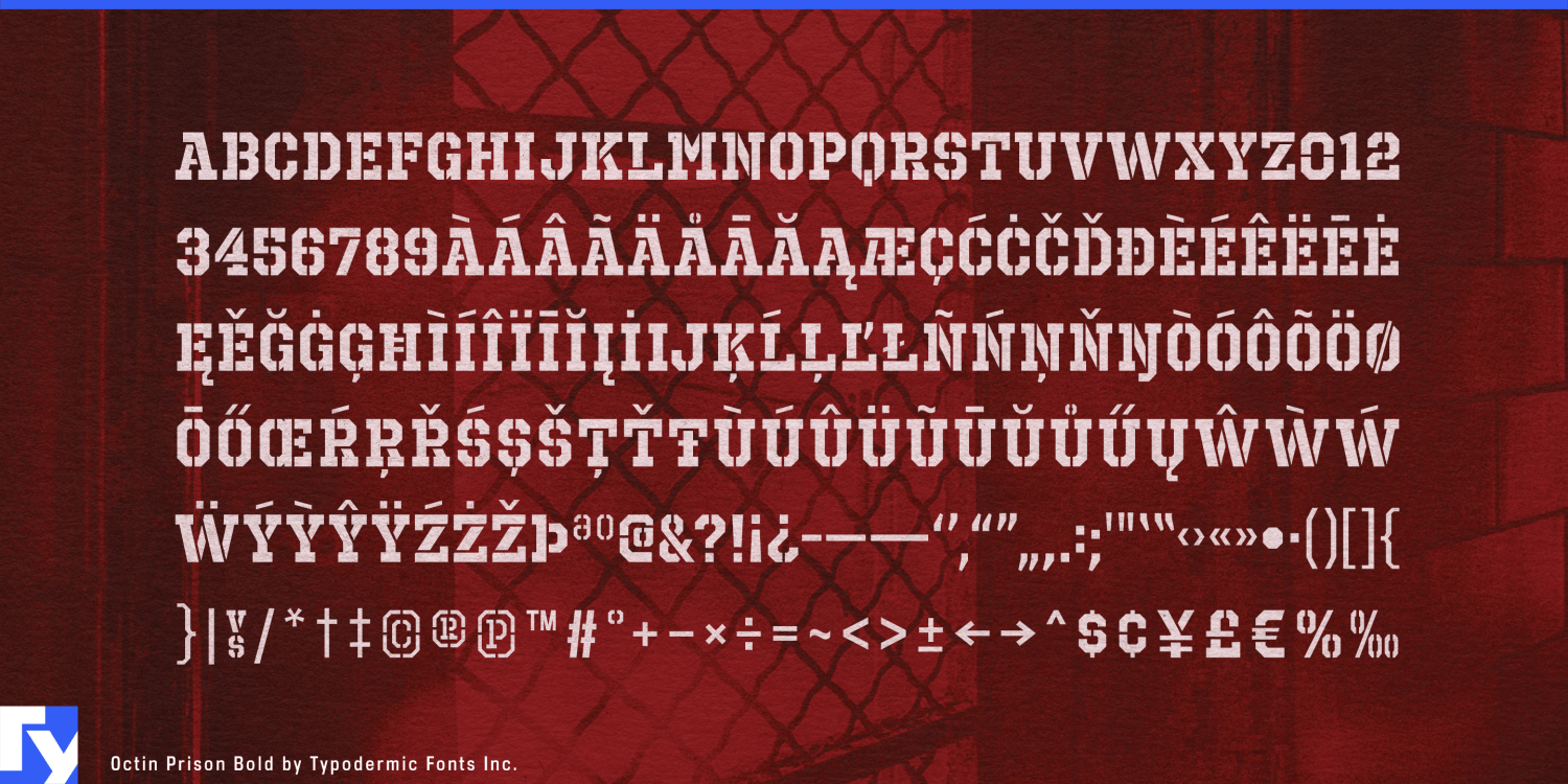 Octin Prison Font Family by Typodermic | Font Bros