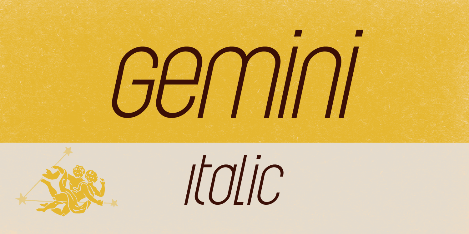Gemini Family Font Family by Fontalicious | Font Bros