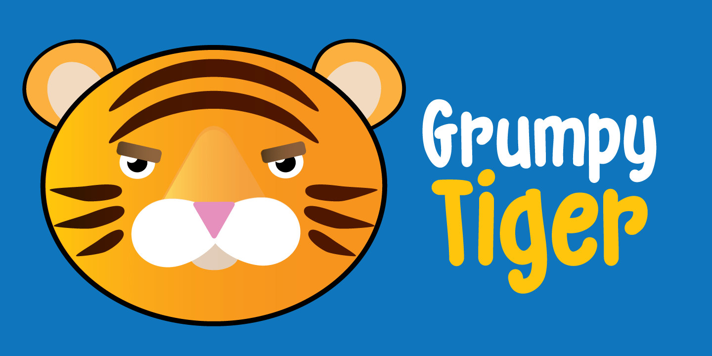 Grumpy Tiger Font Family by Hanoded | Font Bros
