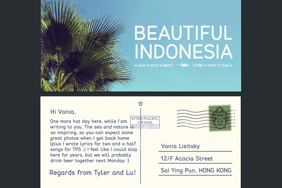 Postcard Font Family by Igor Petrovic | Font Bros