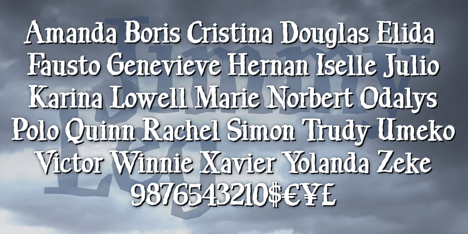 Jimmy Leg Font Family by Harold's Fonts | Font Bros