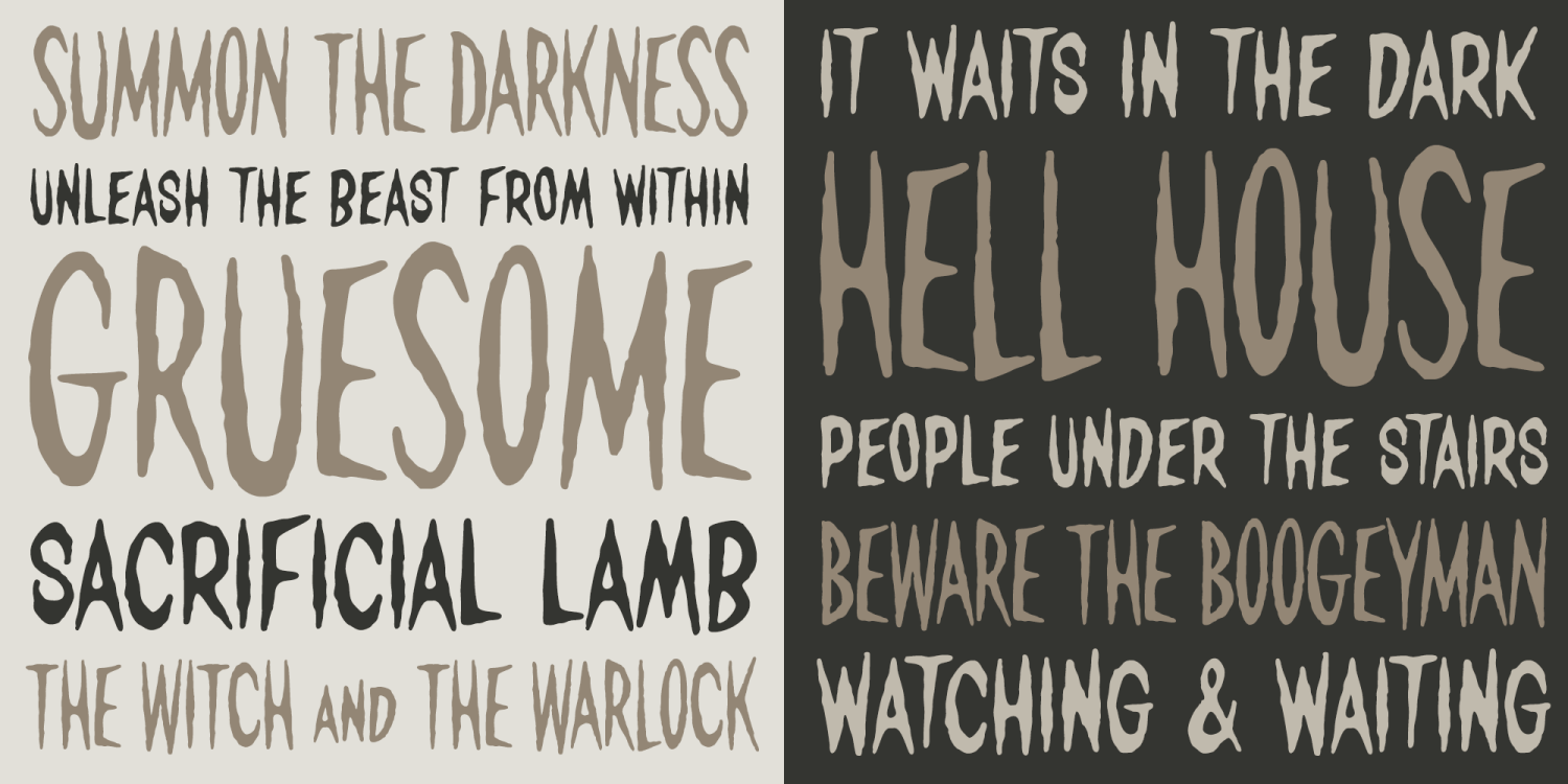 Terrified AOE Font Family by Astigmatic One Eye | Font Bros