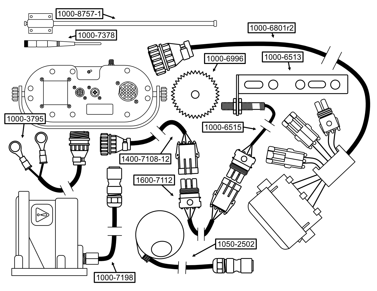 Power Supply, M3 Sled, 4-pin AMP, 110vac to 12vc, 2 amp