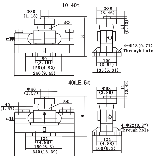 HM9B Double Ended Shear Beam Load Cell